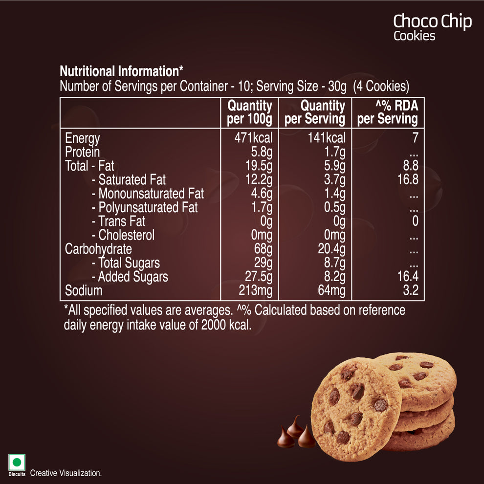 Unibic Choco Chip Cookies, 270g – Unibicestore