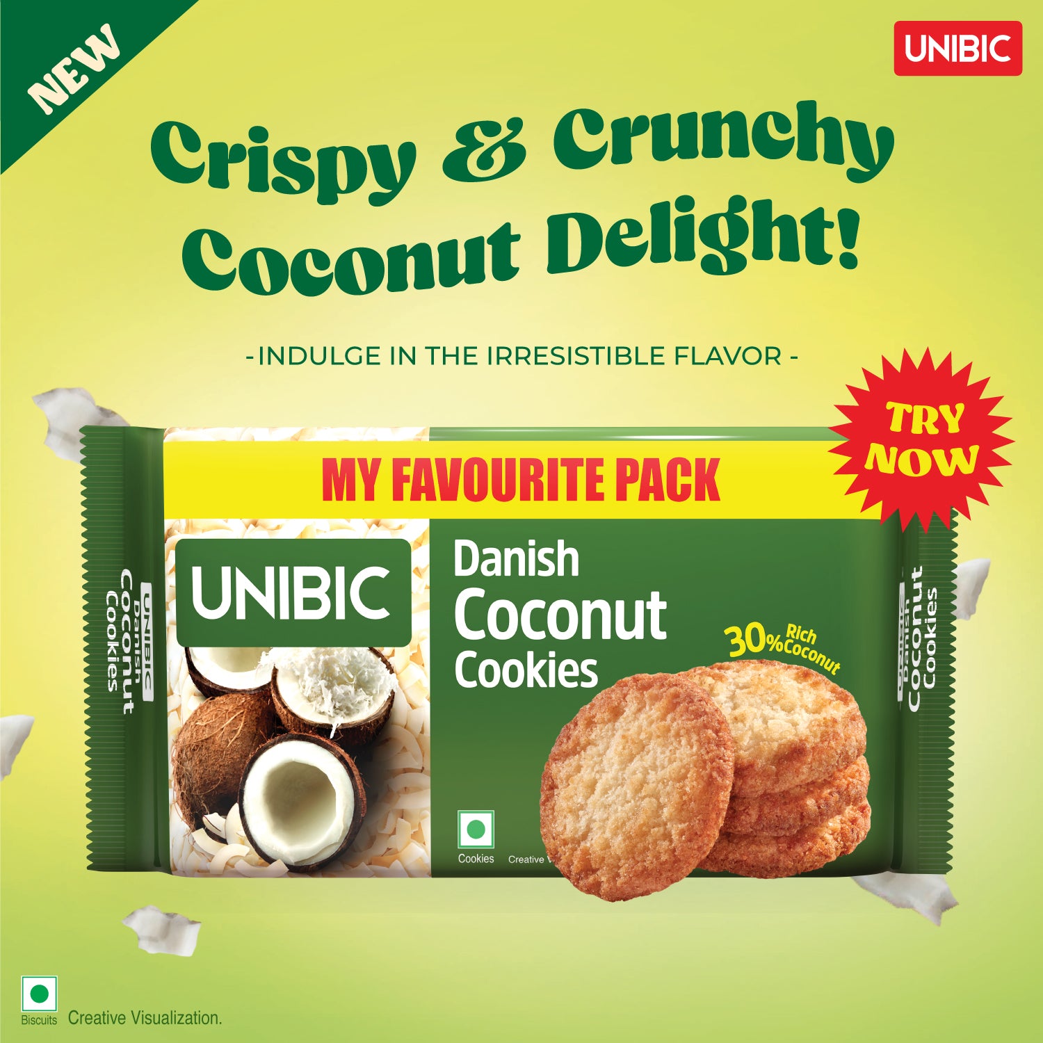 UNIBIC Danish Coconut Cookies, 300 g – Unibicestore