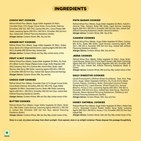 Unibic Assorted Cookies, 67.5g (Pack of 12, 810g) – Unibicestore